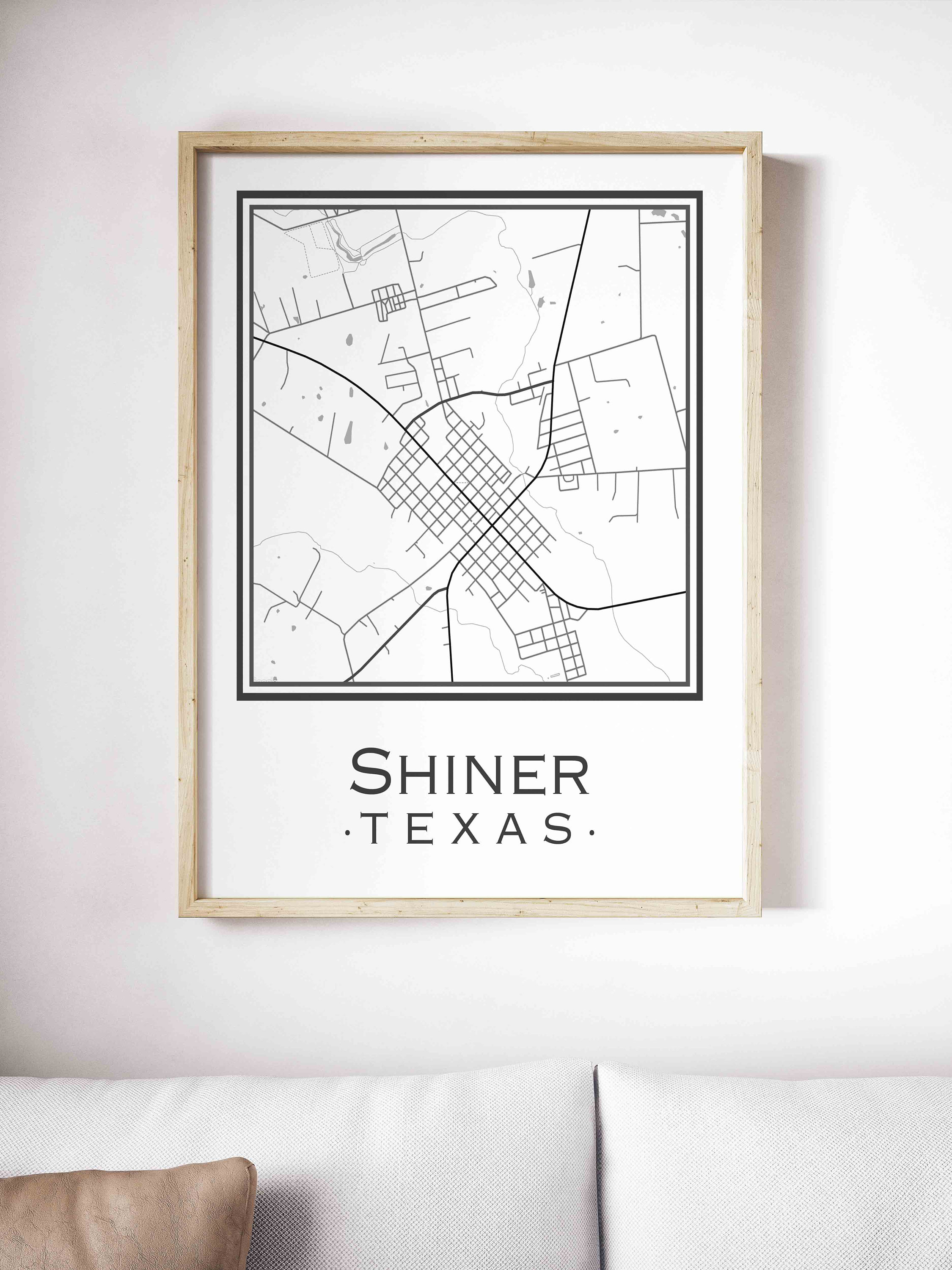 Shiner Texas Map [digital Download] - Etsy