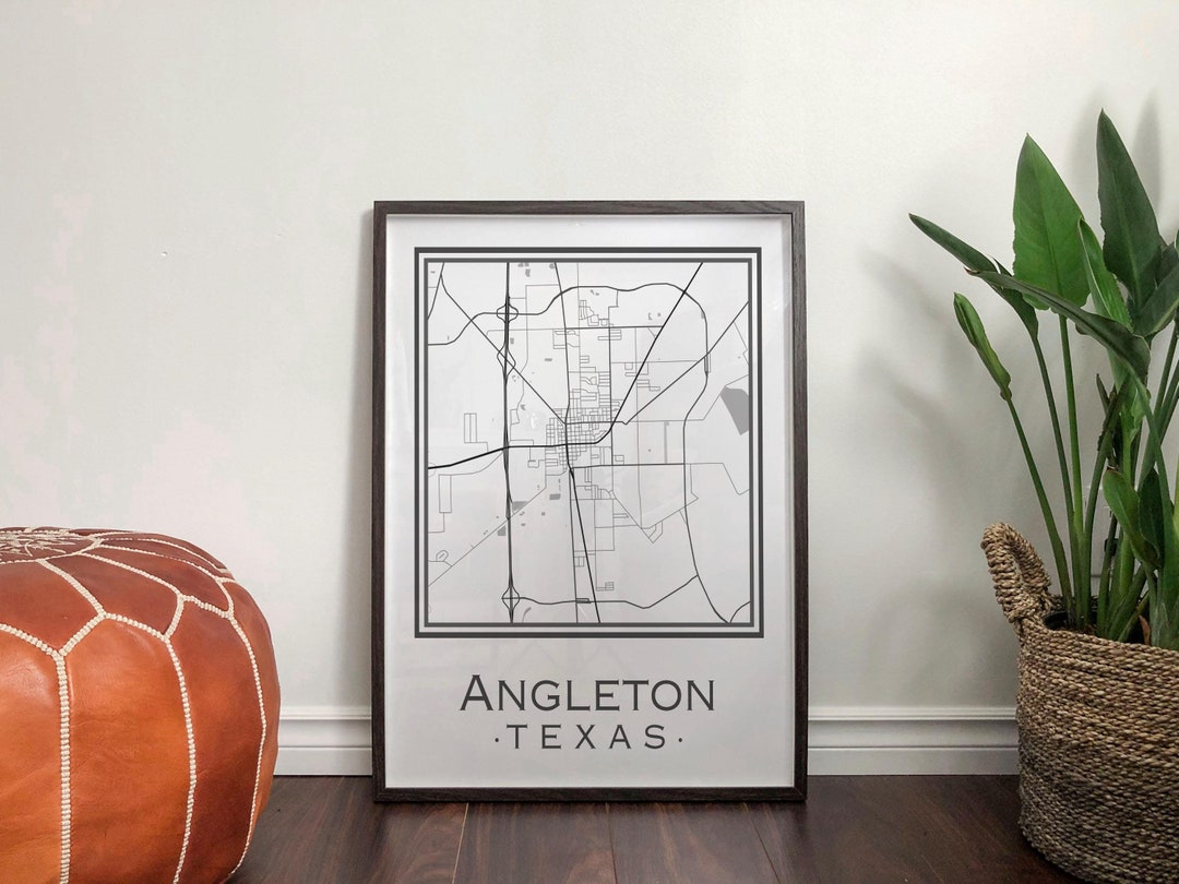 Angleton Texas Map [digital Download] - Etsy