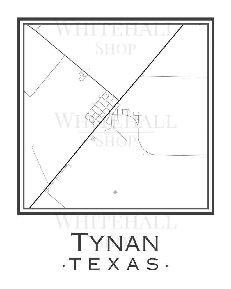 Tynan Texas Map [digital Download] - Etsy