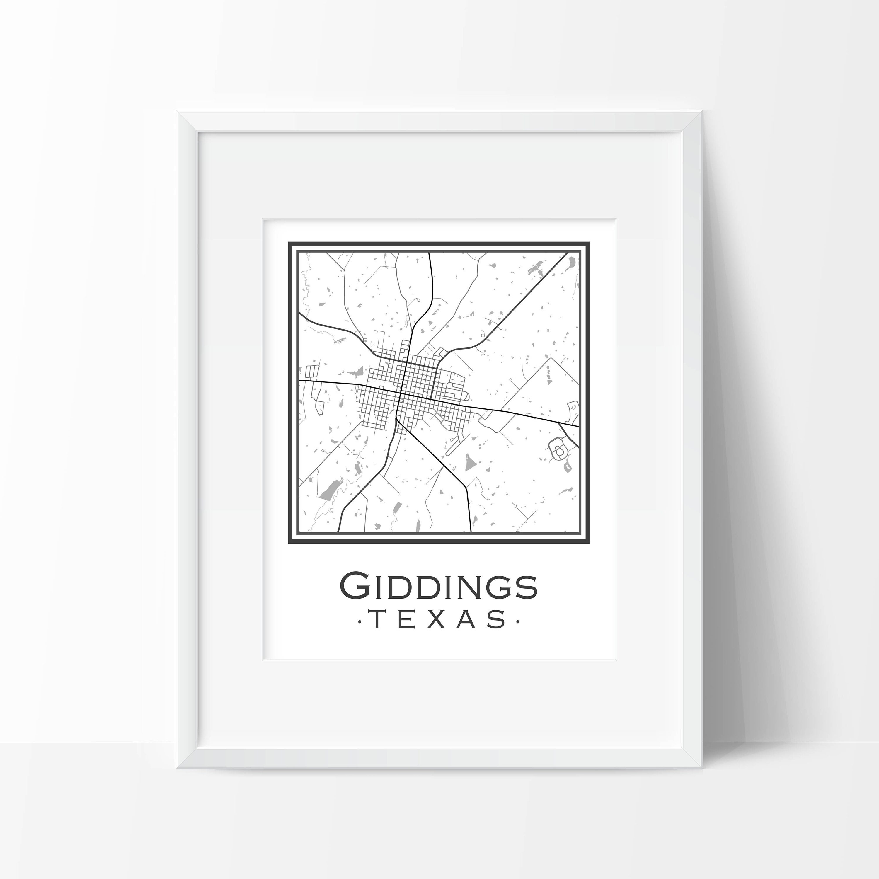 Buy Giddings Texas Map [digital Download] Online in India - Etsy