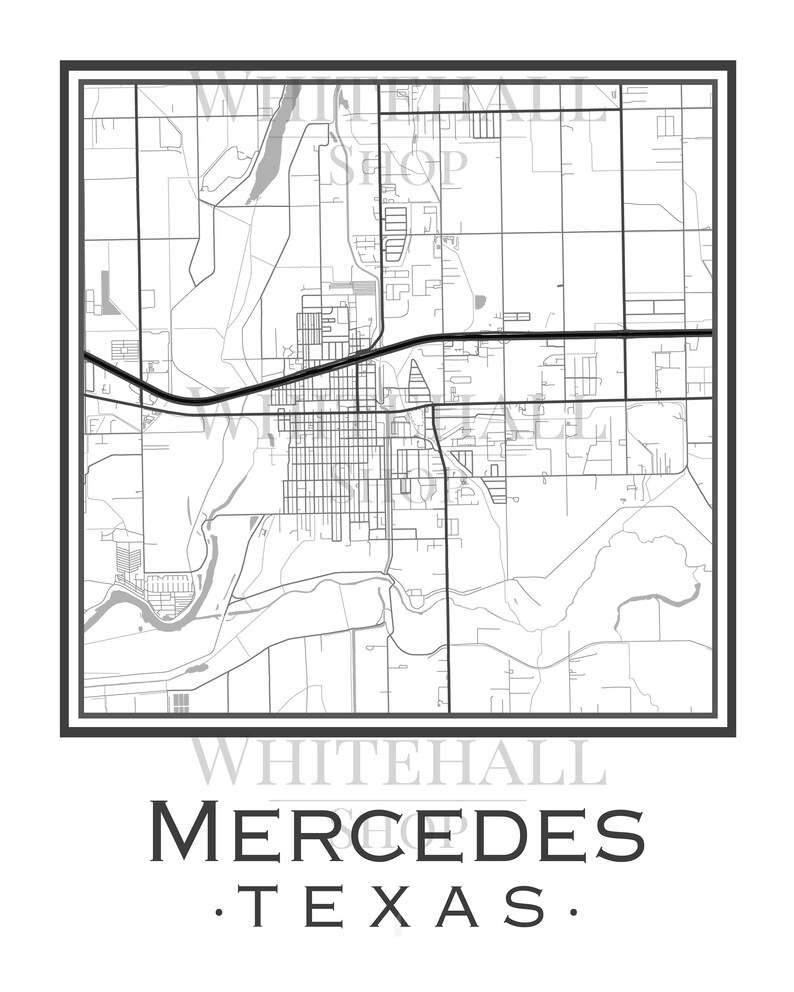 Mercedes Texas Map [digital Download] - Etsy