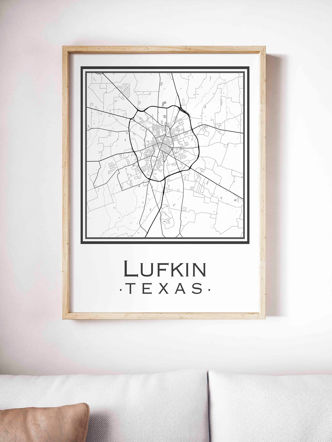Lufkin Texas Map [digital Download] - Etsy