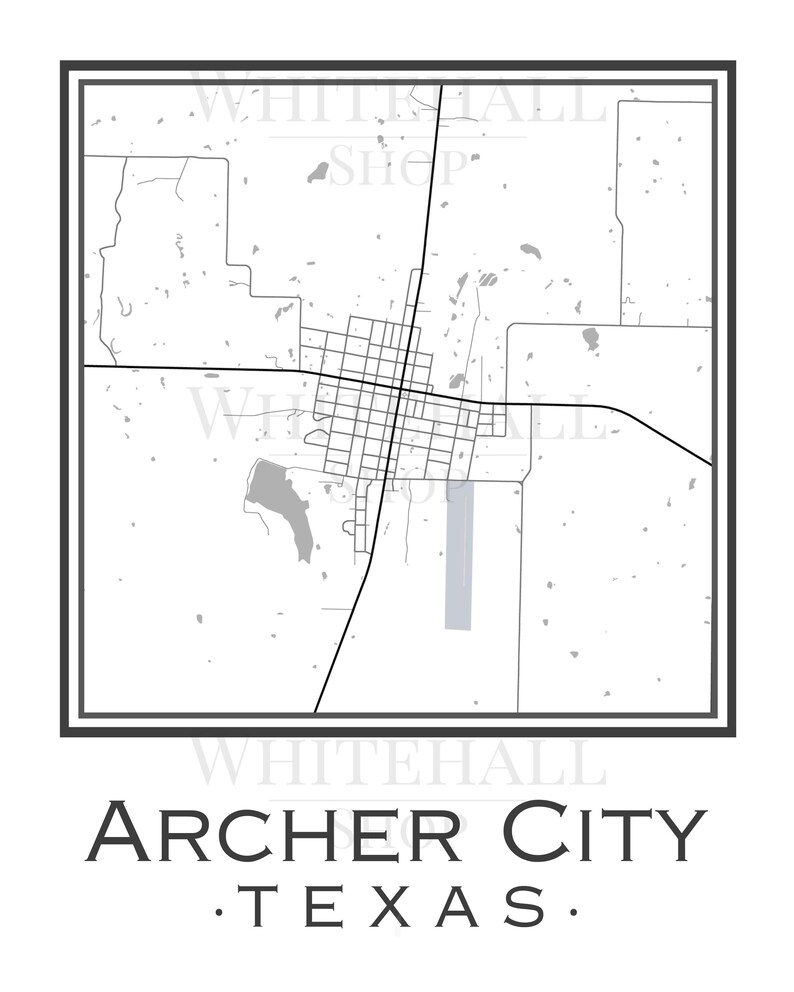 Archer City Texas Map [digital Download] - Etsy
