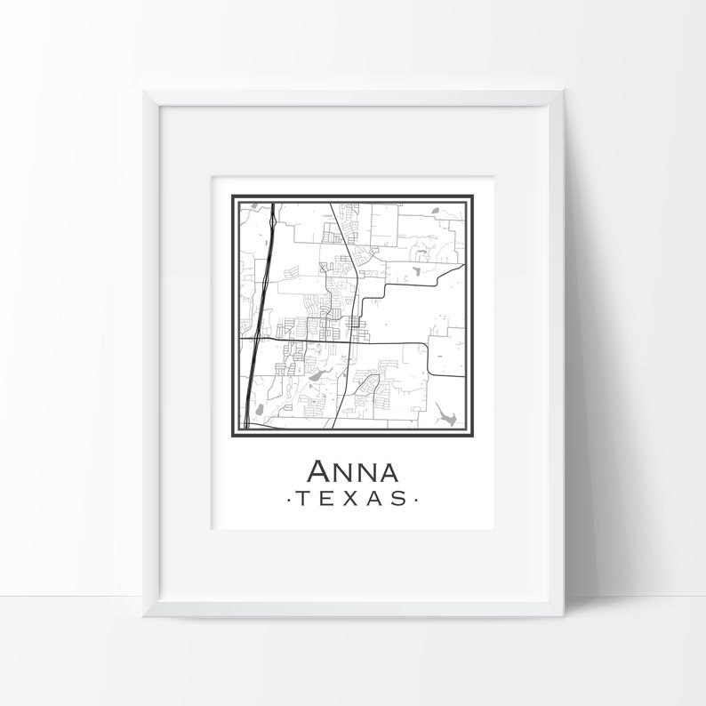 Anna Texas Map [digital Download] - Etsy