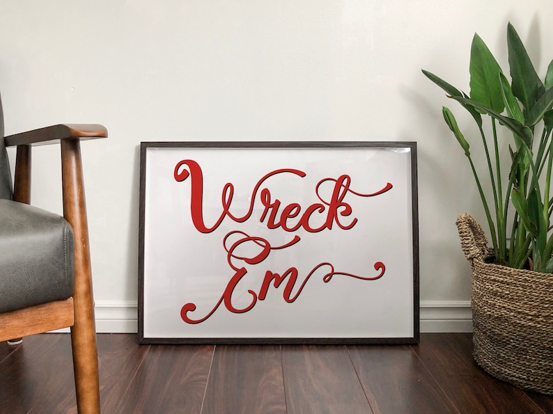 Wreck 'em Tech Texas Tech Print [digital] - Etsy