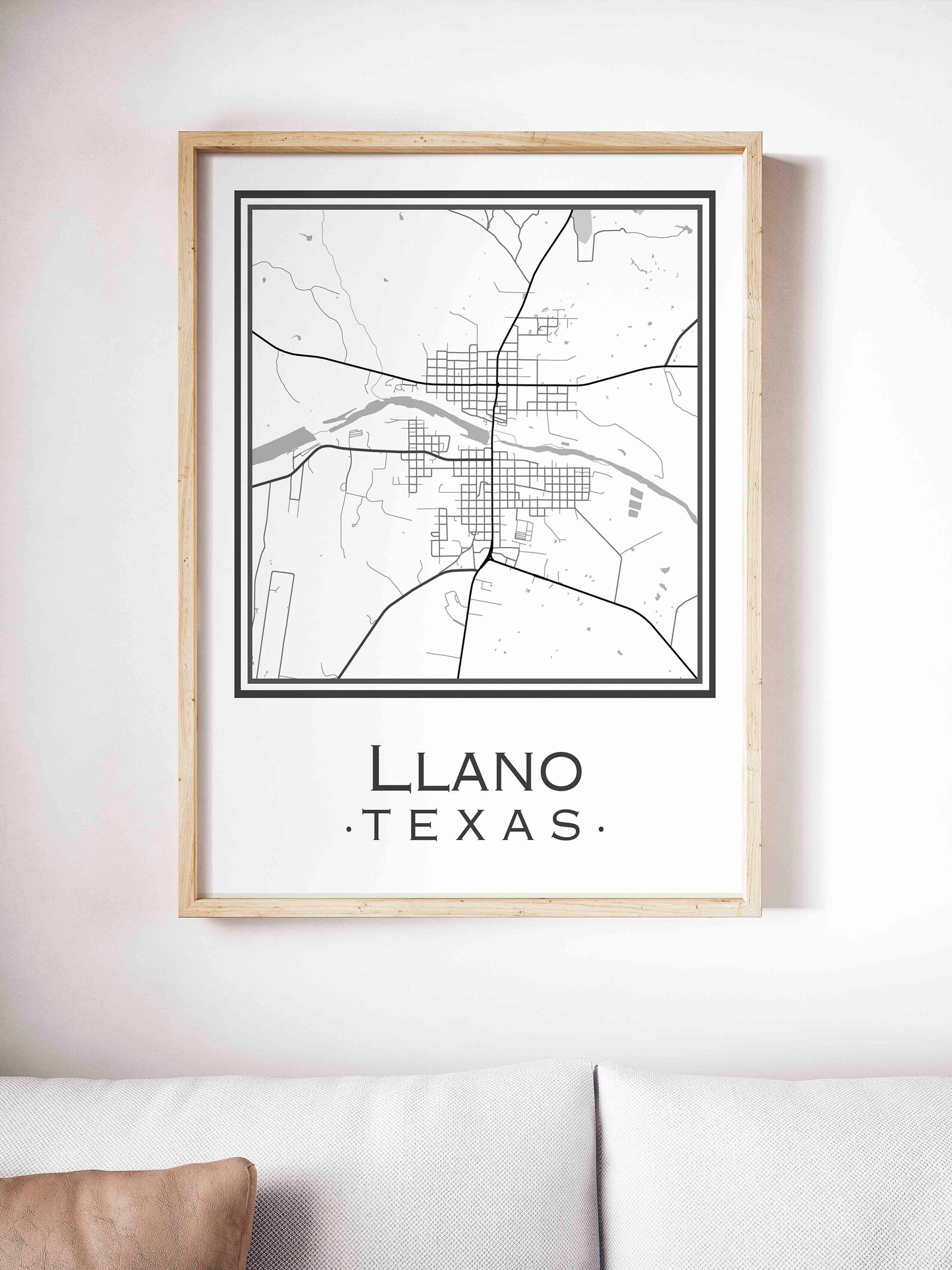 Llano Texas Map [digital Download] - Etsy