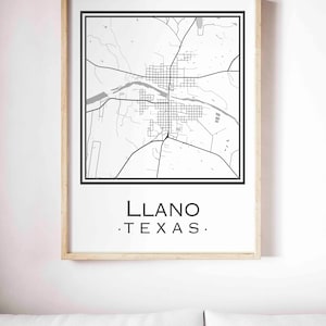 Llano Texas Map [digital Download] - Etsy