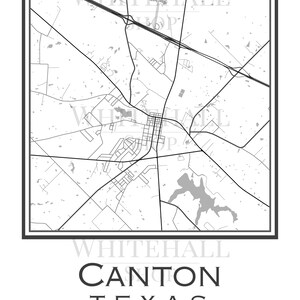 Canton Texas Map [digital Download] - Etsy