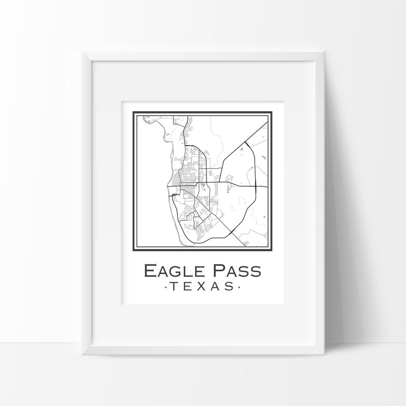 Eagle Pass Texas Map [digital Download] - Etsy