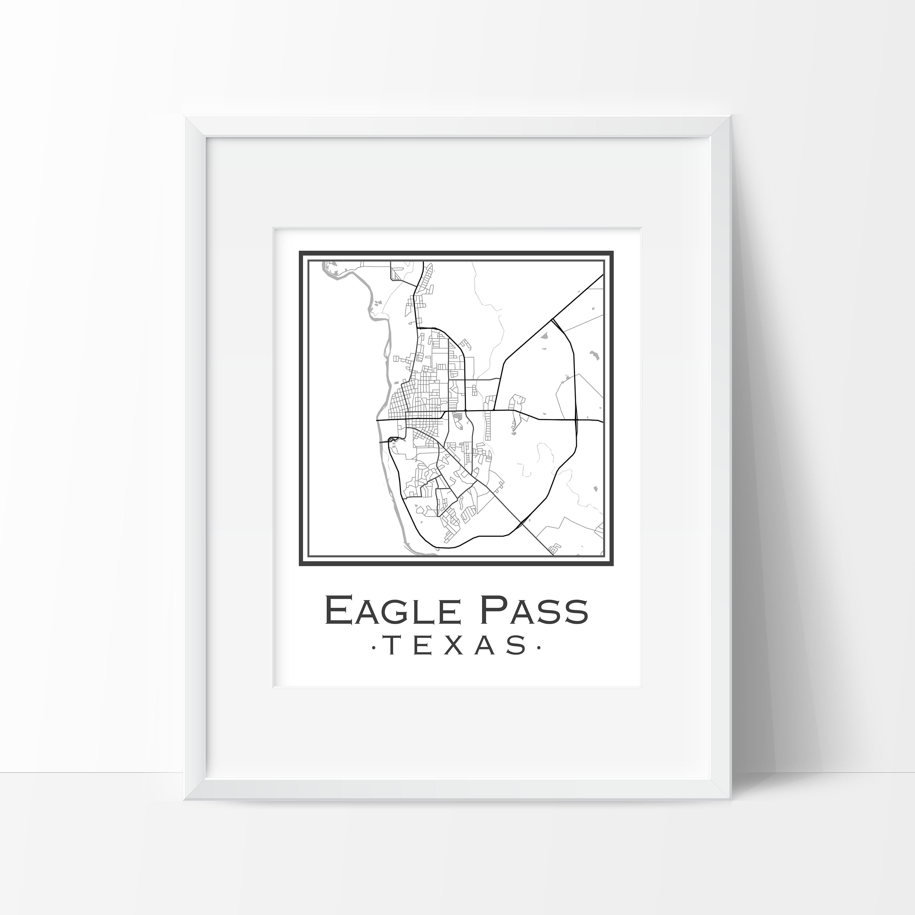 Eagle Pass Texas Map [digital Download] - Etsy