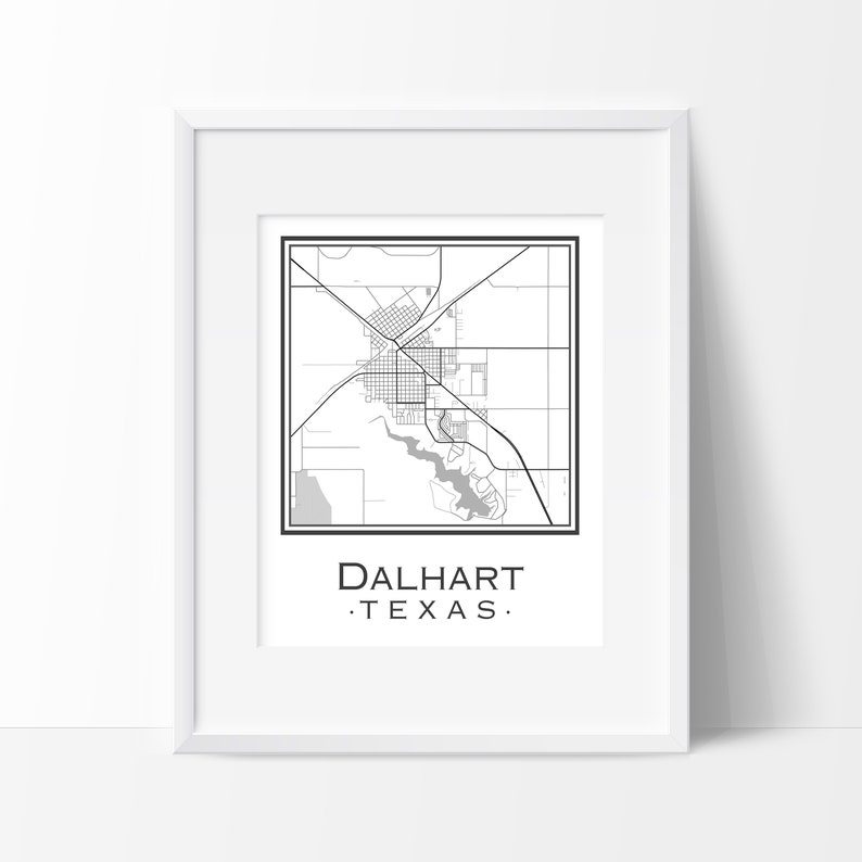 Mapa de Dalhart Texas Descarga digital - Etsy México