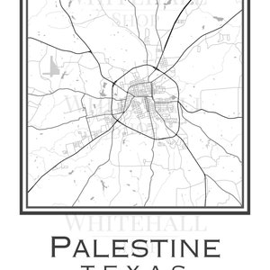 Palestine Texas Map [digital Download] - Etsy