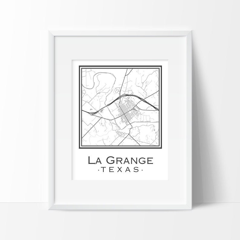 La Grange Texas Map digital Download - Etsy