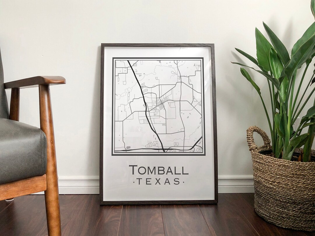 Tomball Texas Map [digital Download] - Etsy