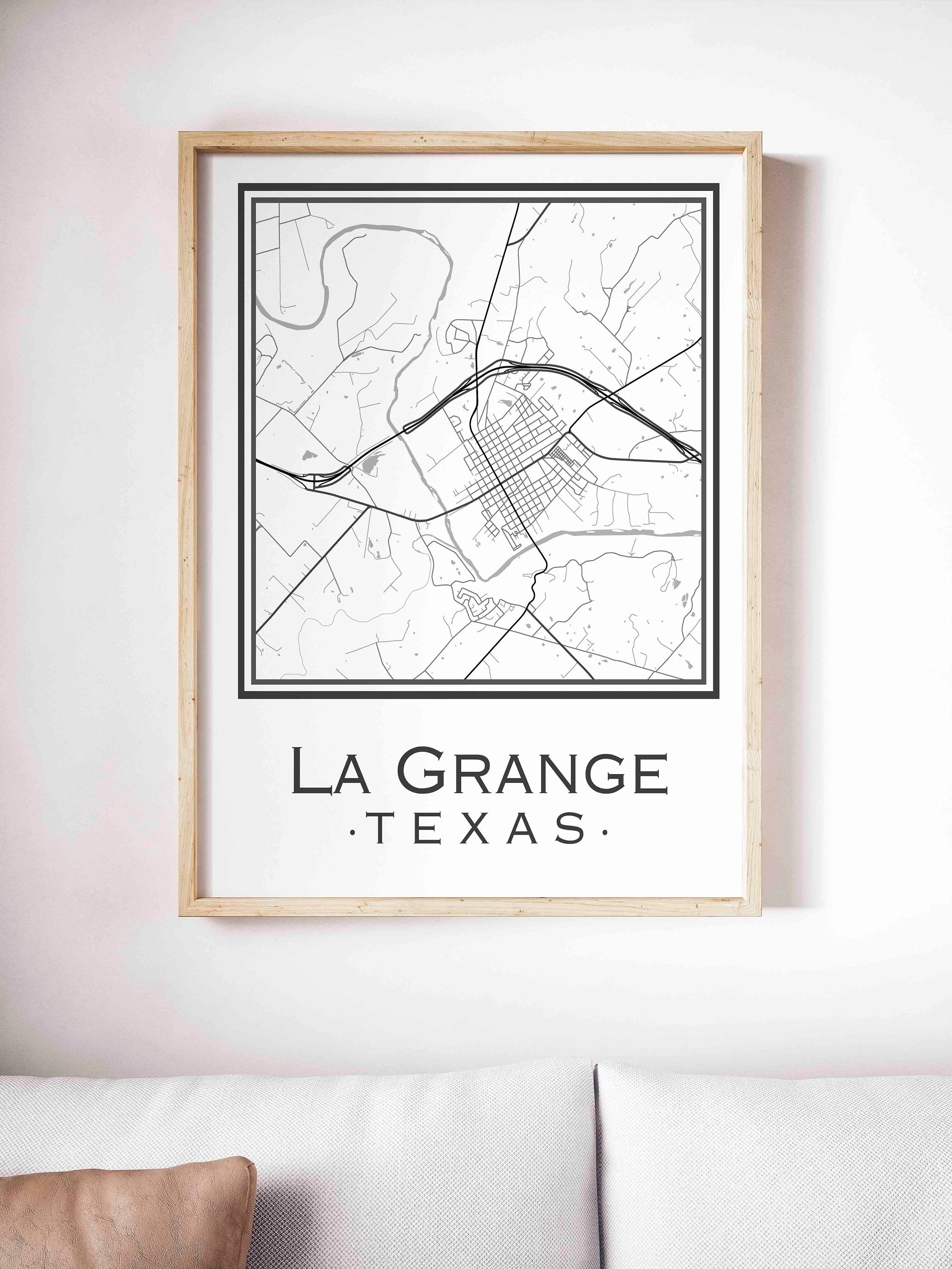 La Grange Texas Map digital Download - Etsy