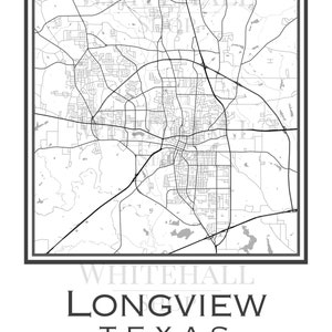 Longview Texas Map [digital Download] - Etsy