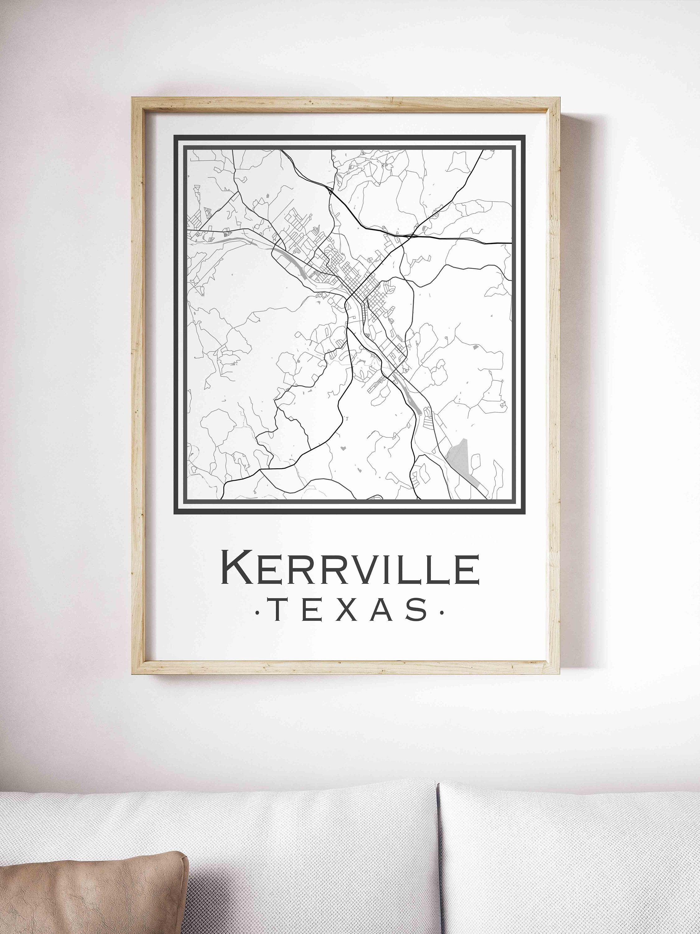 Kerrville Texas Map digital Download - Etsy