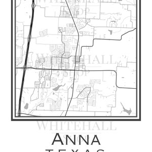 Anna Texas Map [digital Download] - Etsy