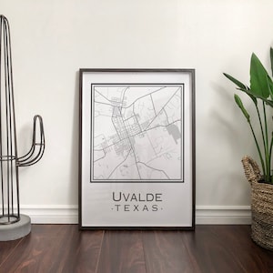 Uvalde Texas Map [digital Download] - Etsy