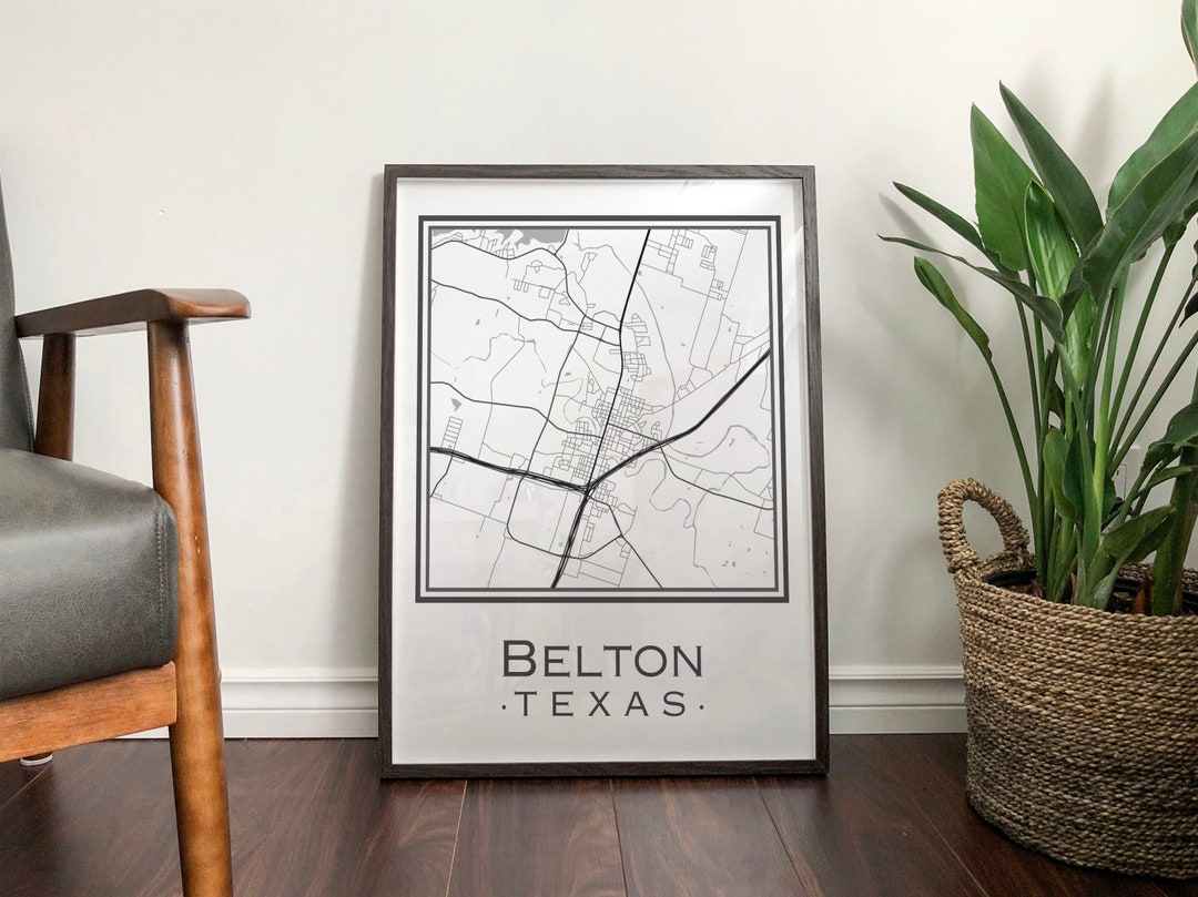 Belton Texas Map [digital Download] - Etsy