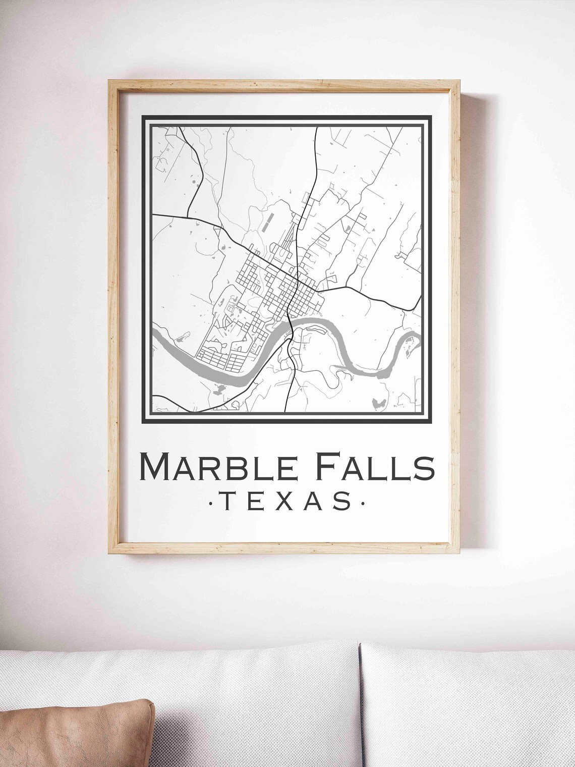 Marble Falls Texas Map [digital Download] - Etsy