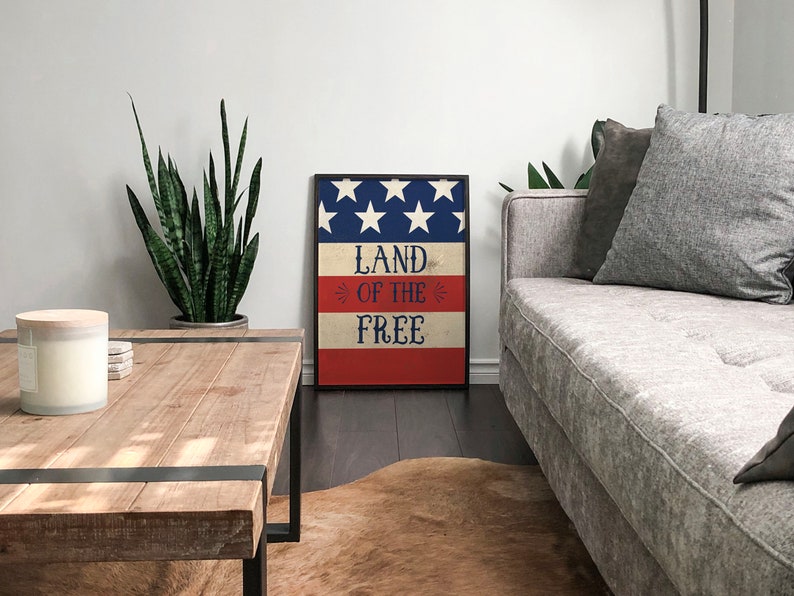 Land of the Free Flag Print [digital Download] - Etsy