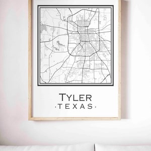Tyler, Texas Map [digital Download] - Etsy