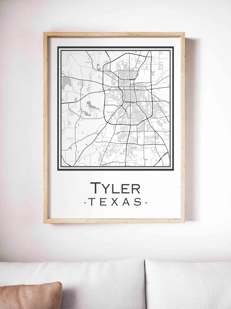 Tyler, Texas Map [digital Download] - Etsy