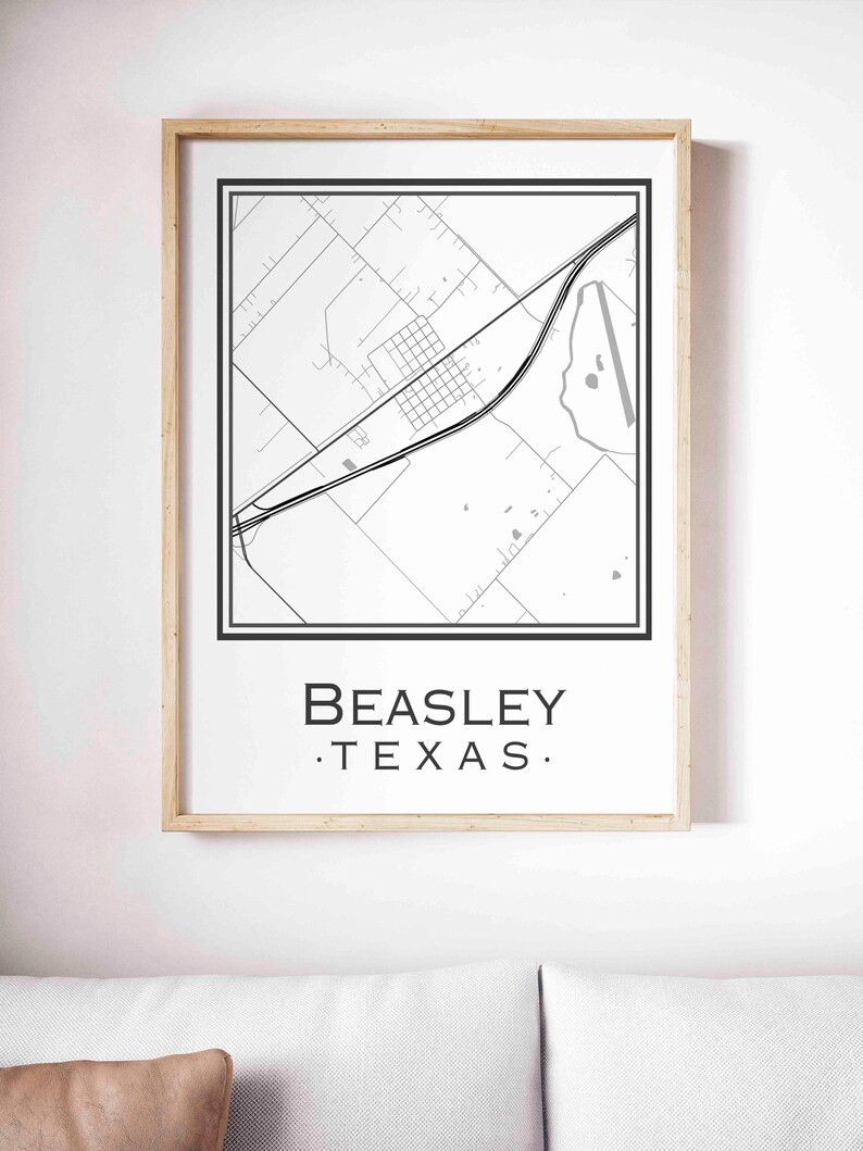 Beasley Texas Map [digital Download] - Etsy