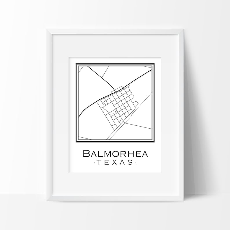Balmorhea Texas Map [digital Download] - Etsy