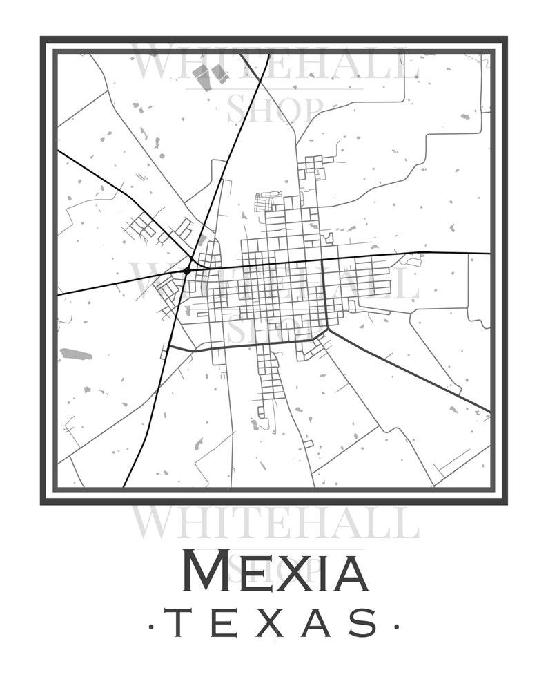 Mexia Texas Map [digital Download] - Etsy
