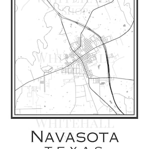 Navasota Texas Map [digital Download] - Etsy