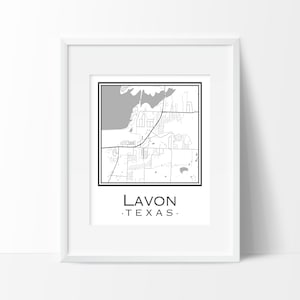 Lavon Texas Map [digital Download] - Etsy