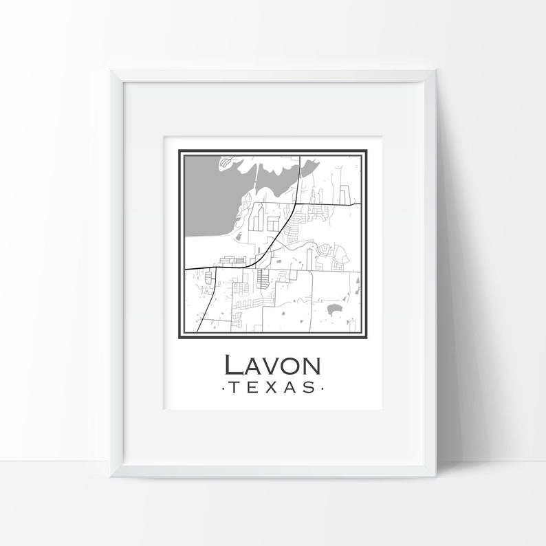 Lavon Texas Map digital Download - Etsy