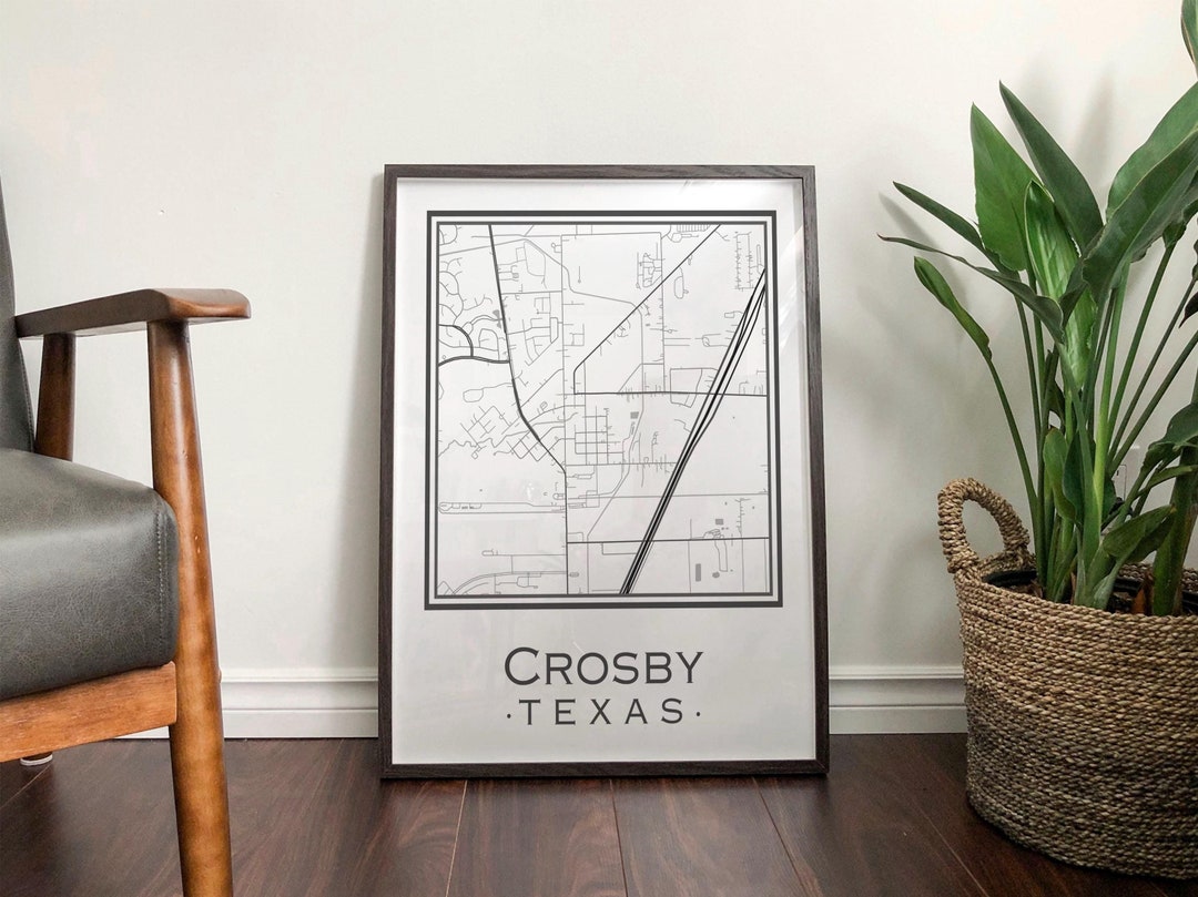 Crosby Texas Map [digital Download] - Etsy