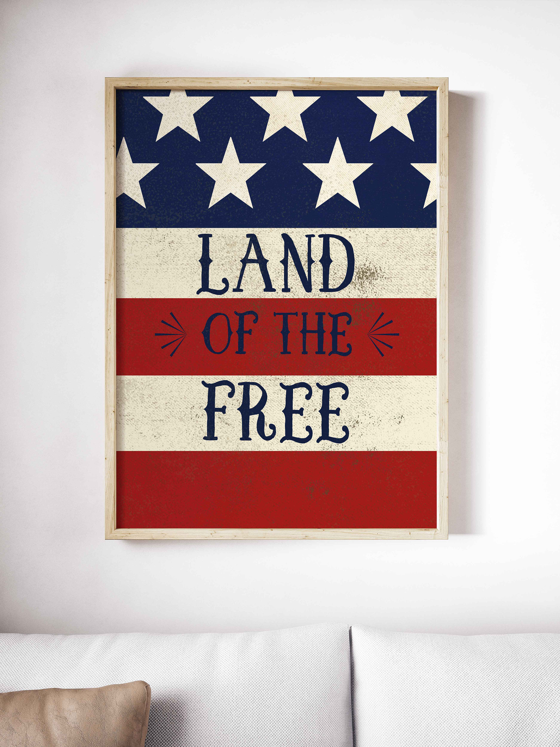 Land of the Free Flag Print [digital Download] - Etsy