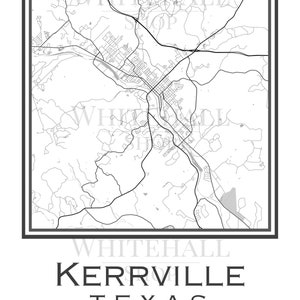 Kerrville Texas Map [digital Download] - Etsy