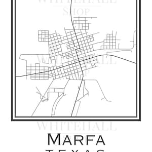 Marfa Texas Map [digital Download] - Etsy UK