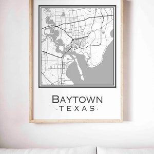 Baytown Texas Map digital Download - Etsy
