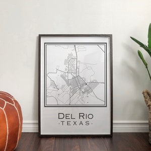 Del Rio Texas Map [digital Download] - Etsy