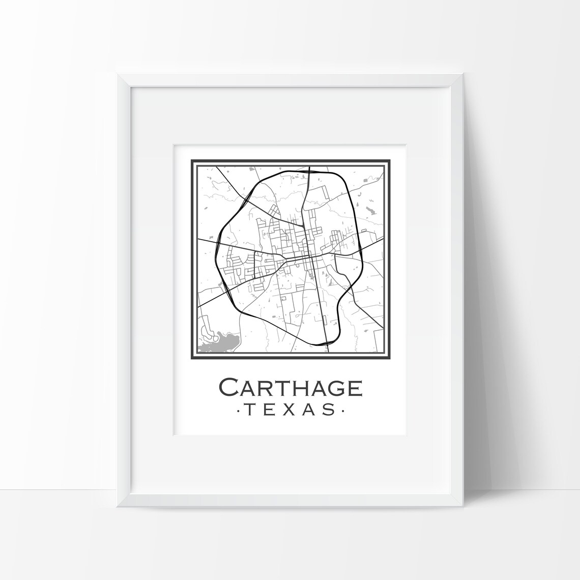 Carthage Texas Map digital Download - Etsy