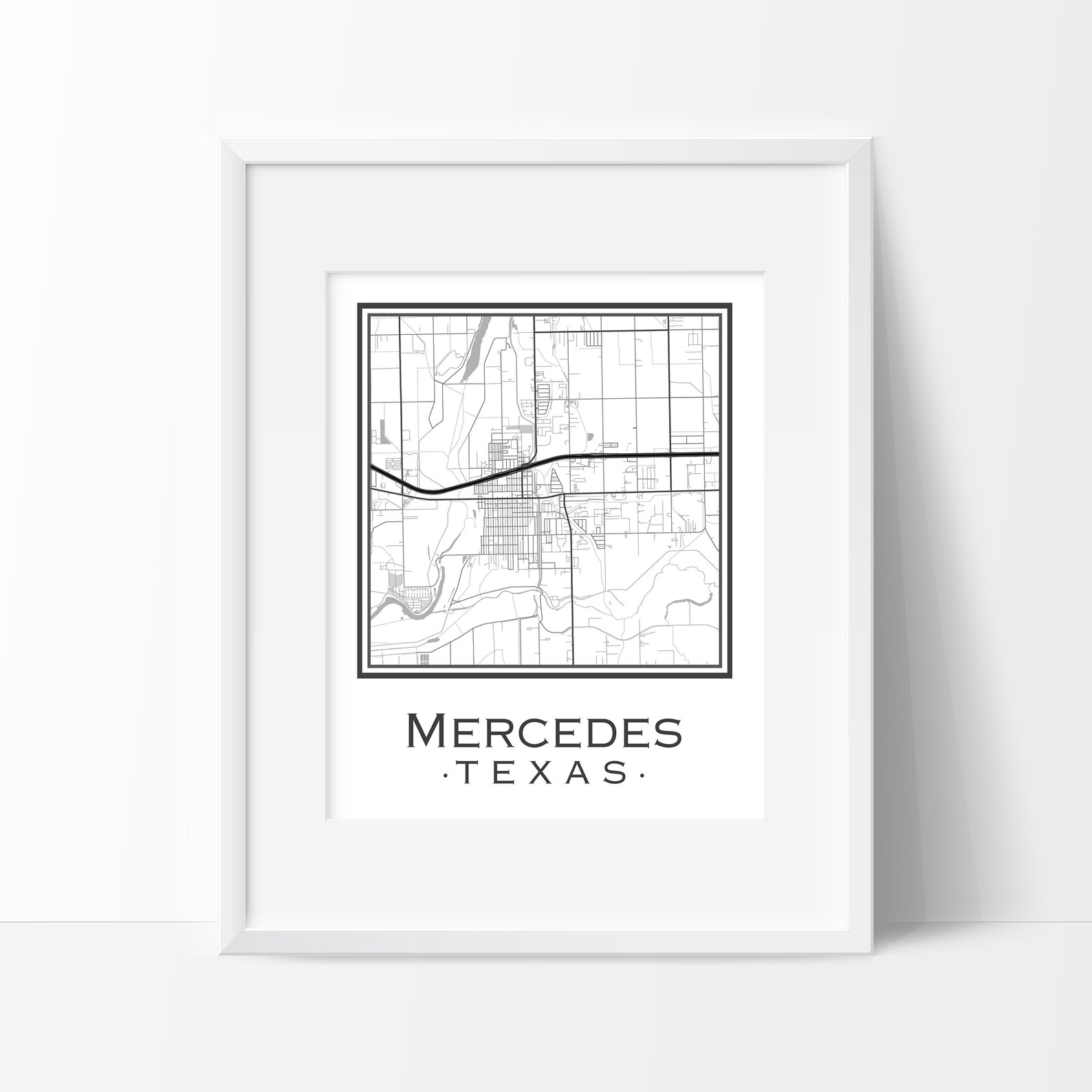 Mercedes Texas Map [digital Download] - Etsy