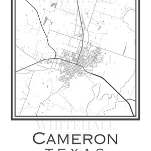 Cameron Texas Map [digital Download] - Etsy