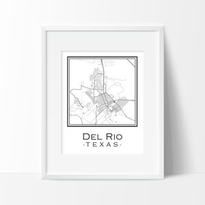 Del Rio Texas Map [digital Download] - Etsy