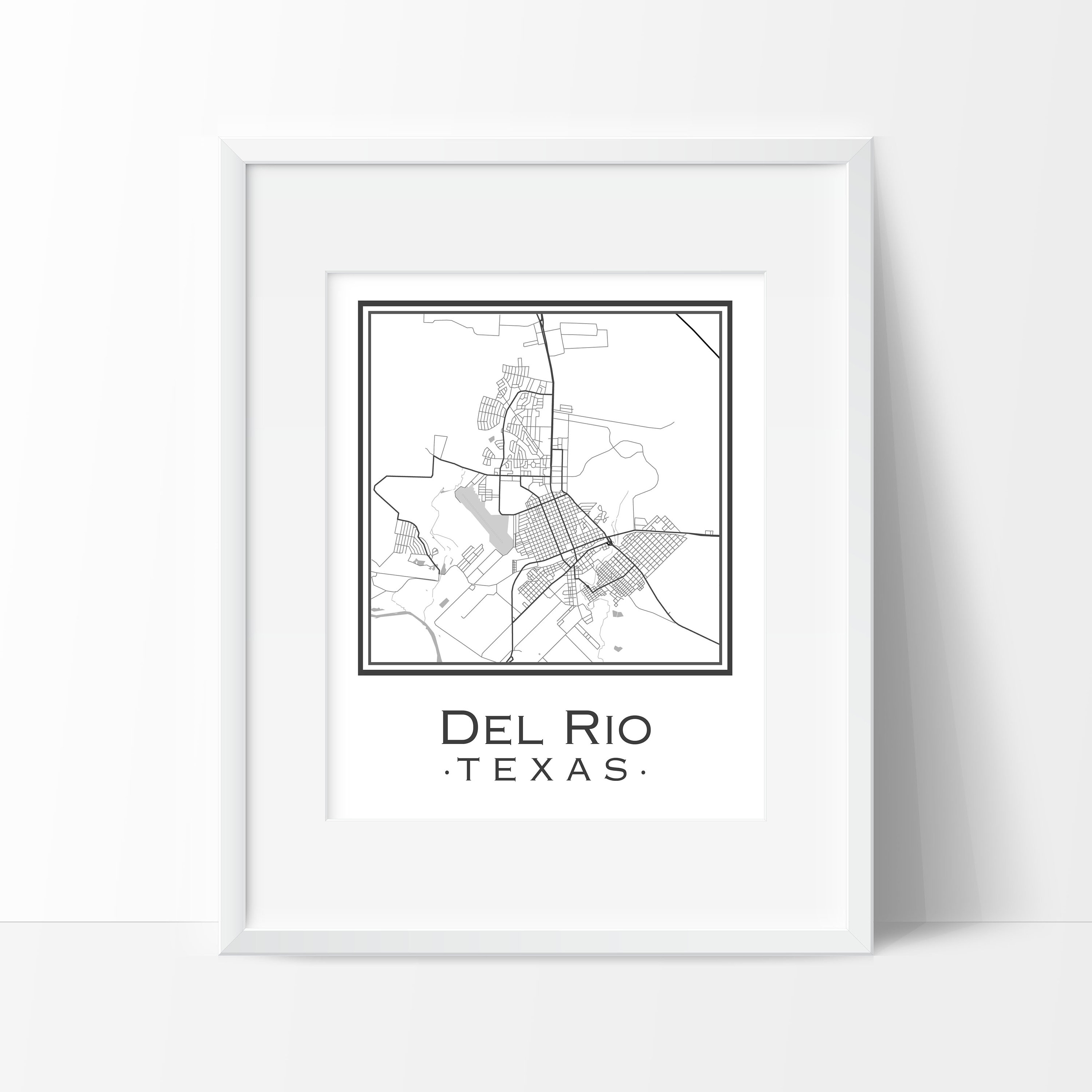 Del Rio Texas Map digital Download - Etsy
