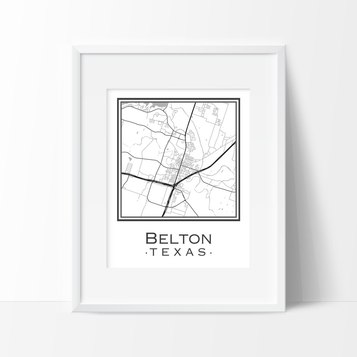 Belton Texas Map digital Download - Etsy