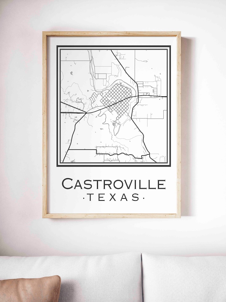 Castroville Texas Map [digital Download] - Etsy