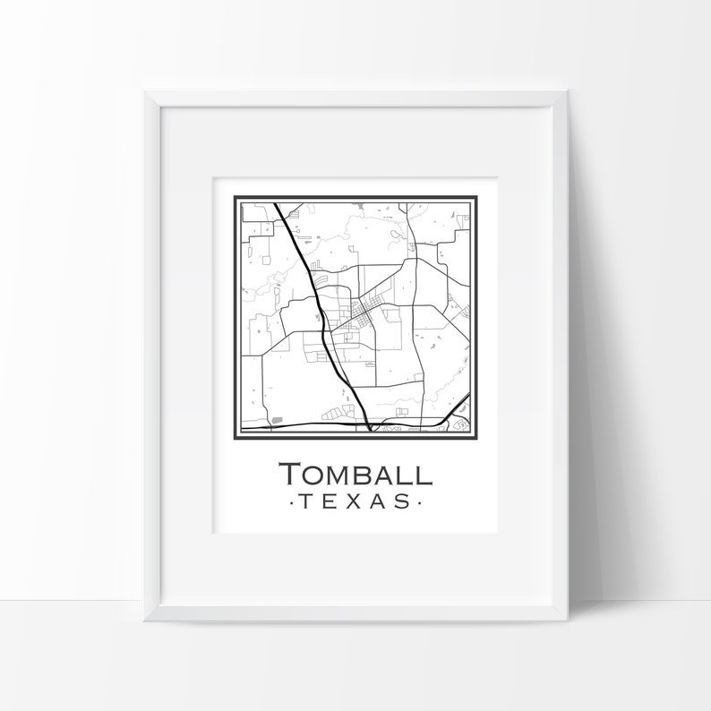 Tomball Texas Map [digital Download] - Etsy