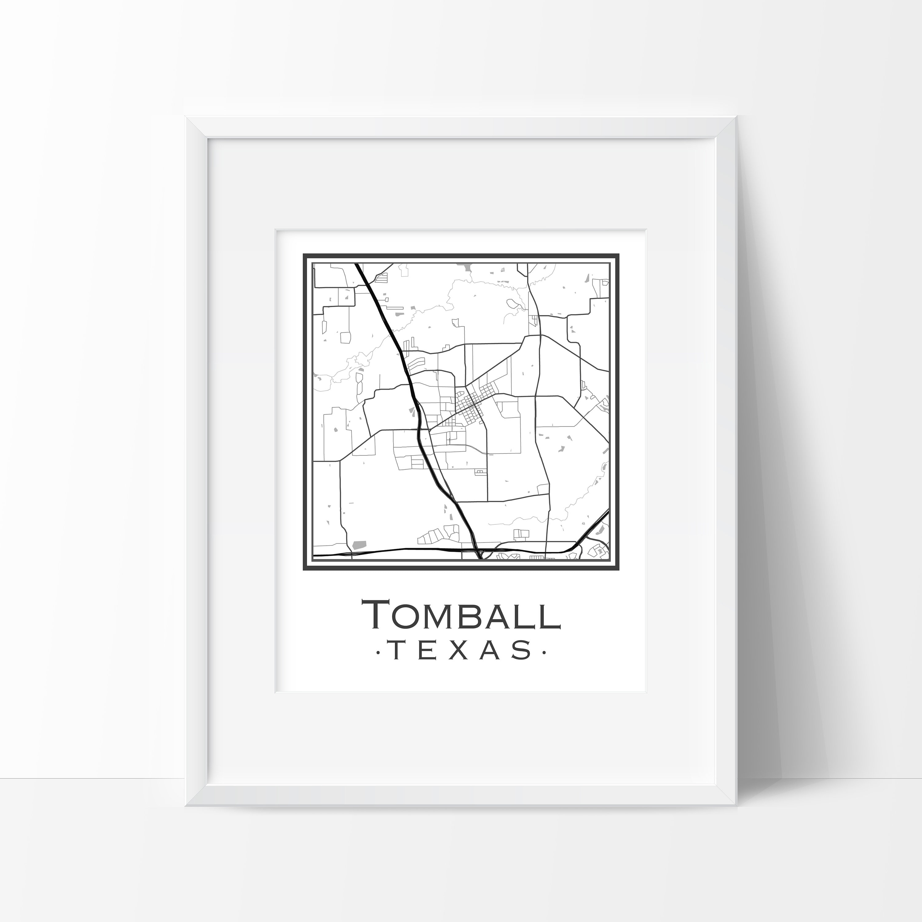 Tomball Texas Map [digital Download] - Etsy