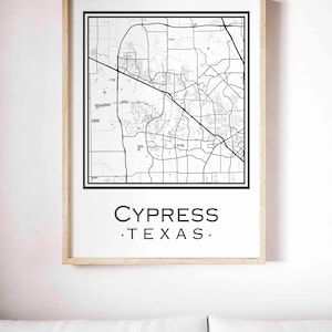Cypress Texas Map [digital Download] - Etsy